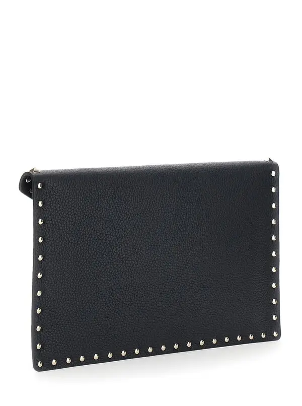 Valentino Garavani Leather Clutch With Rockstud Decoration - Multicolor