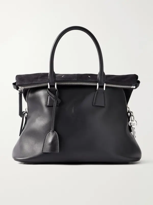 MAISON MARGIELA Leather And Suede Tote - Gray