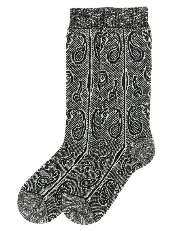 Dries Van Noten Paisley Jacquard Socks