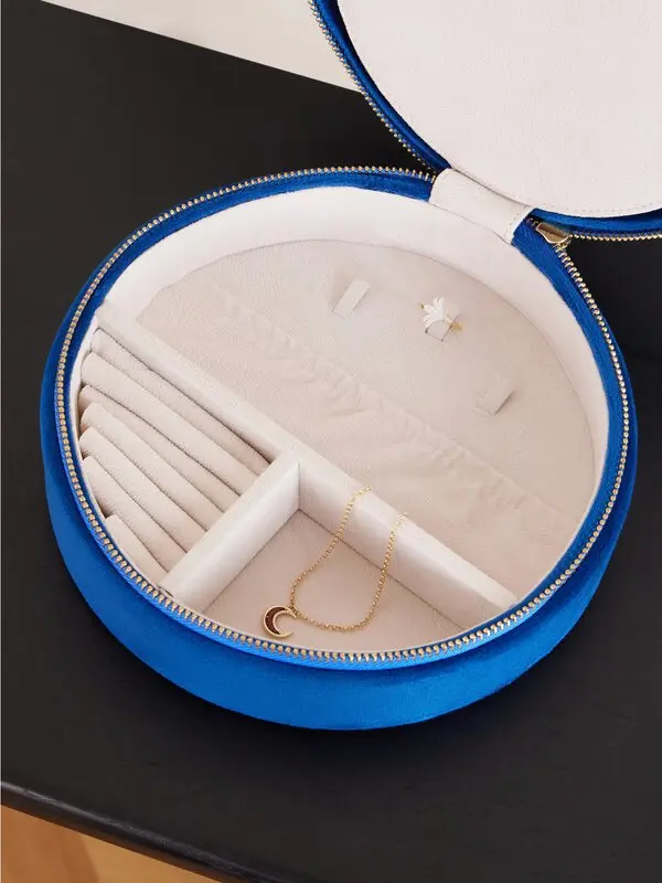 L’ATELIER NAWBAR L'atelier Nawbar Embroidered Velvet Jewelry Case