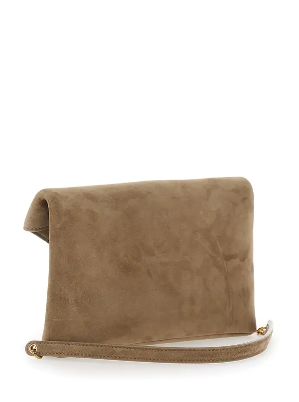 Saint Laurent Pw Mbag Suede Satin Calf - Cream