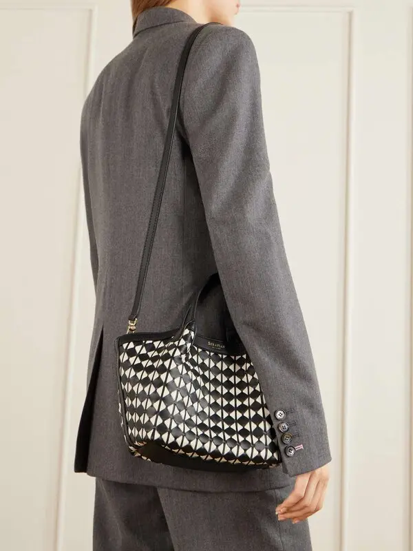 SERAPIAN Mosaico Leather Shoulder Bag