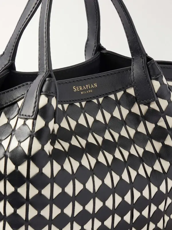 SERAPIAN Mosaico Leather Shoulder Bag