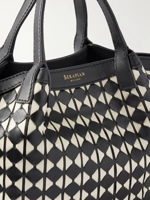 SERAPIAN Mosaico Leather Shoulder Bag