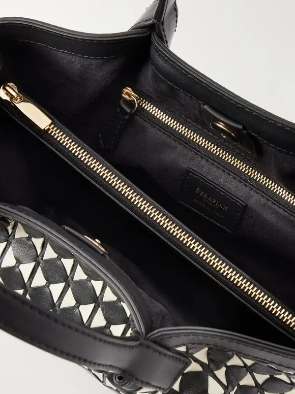 SERAPIAN Mosaico Leather Shoulder Bag