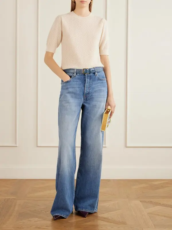 FRAME The Off Duty Loose Wide-leg Jeans - Blue