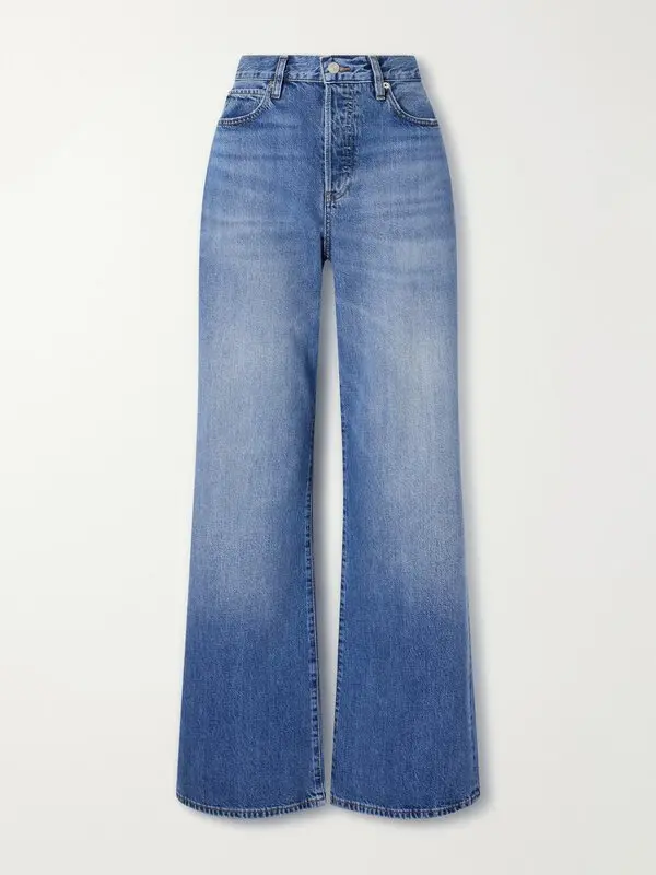 FRAME The Off Duty Loose Wide-leg Jeans - Blue