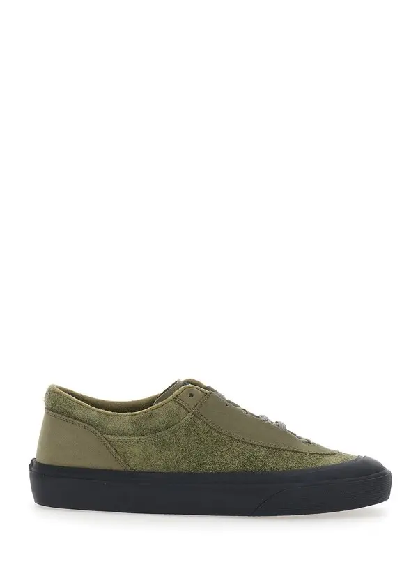 Stone Island Low Top Sneakers With Logo On The Tongue In Suede For - Green