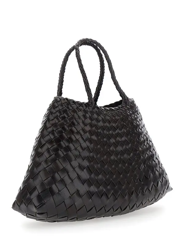 Dragon Diffusion Santa Croce Woven Leather Handbag - Brown