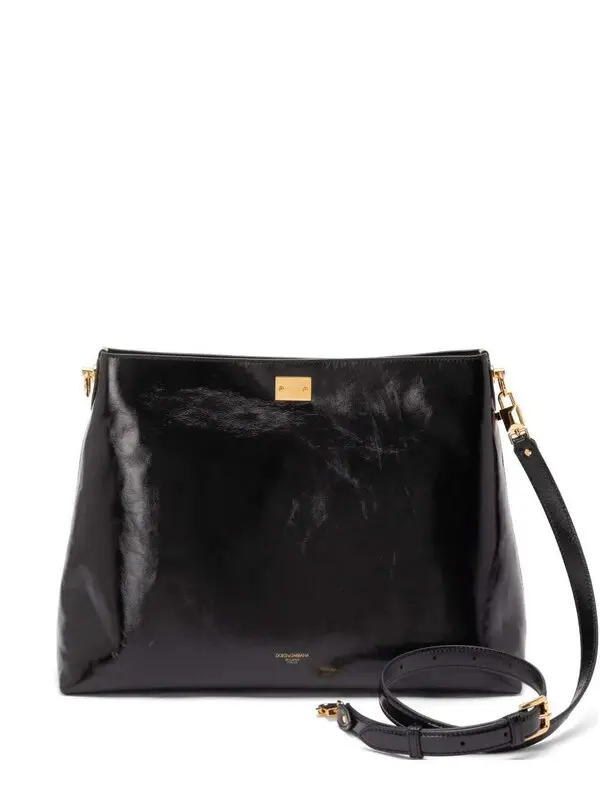 Dolce & Gabbana Vittoria Large Shoulder Bag - Black