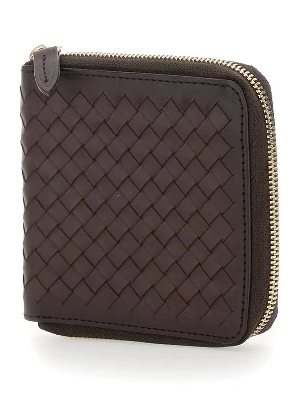Dragon Diffusion Wallet With Woven Design In Leather For
