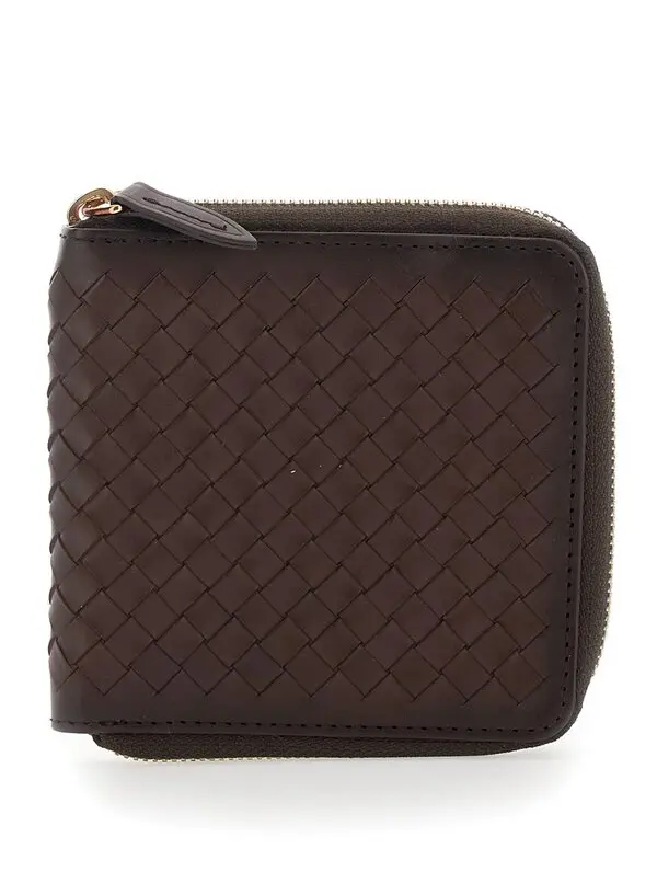 Dragon Diffusion Wallet With Woven Design In Leather For - Brown