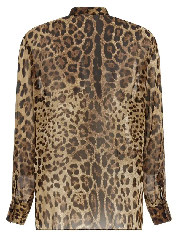 Dolce & Gabbana Leo' Print Silk Georgette Shirt
