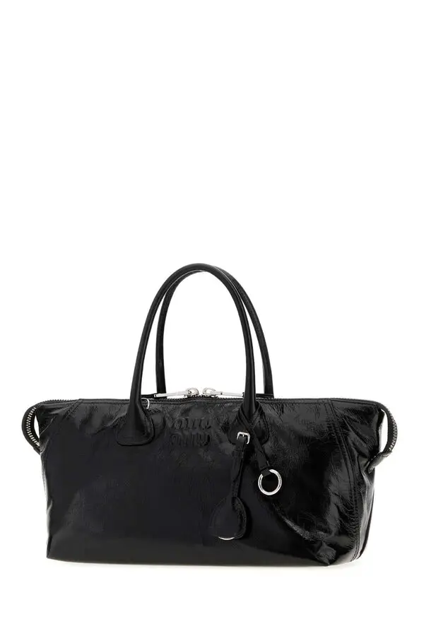 Miu Miu Vitello Leather Handbag - Black
