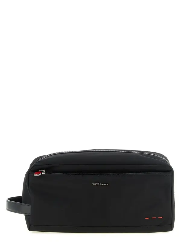 Kiton Metallic Logo Beauty Case - Black