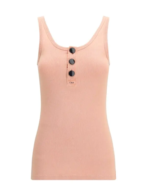 Chloé Fitted Henley Tank Top
