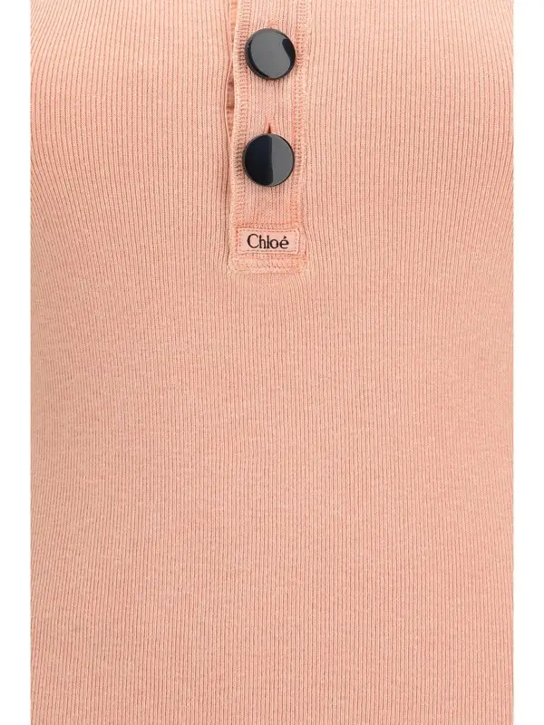 Chloé Fitted Henley Tank Top
