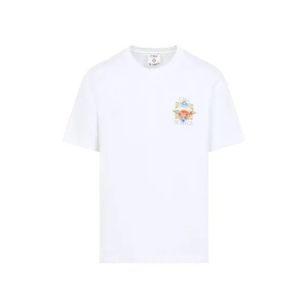 Casablanca Flower Court Icon T-shirt - White