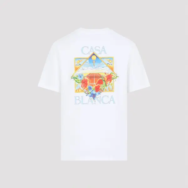 Casablanca Flower Court Icon T-shirt - White