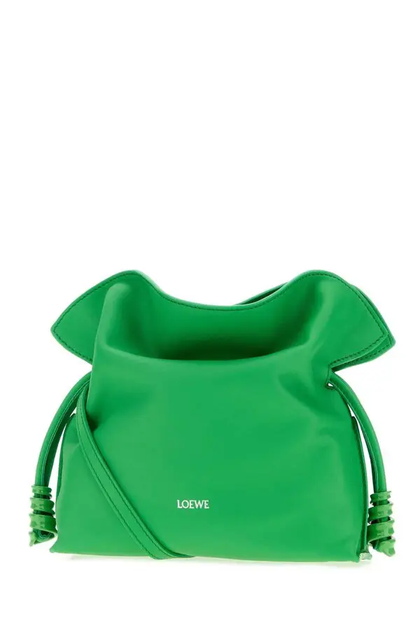 Loewe Grass Leather Mini Flamenco Clutch
