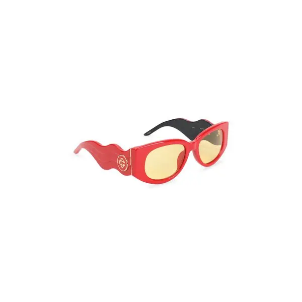 Casablanca Oval Wave Sunglasses - Red