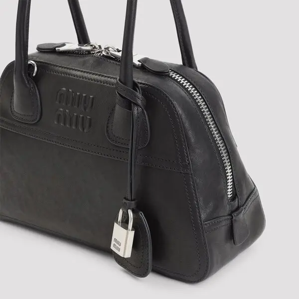 Miu Miu Vivian Nappa Shoulder Bag - Black