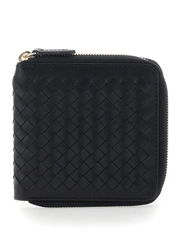 Dragon Diffusion Wallet With Woven Design In Leather For - Black