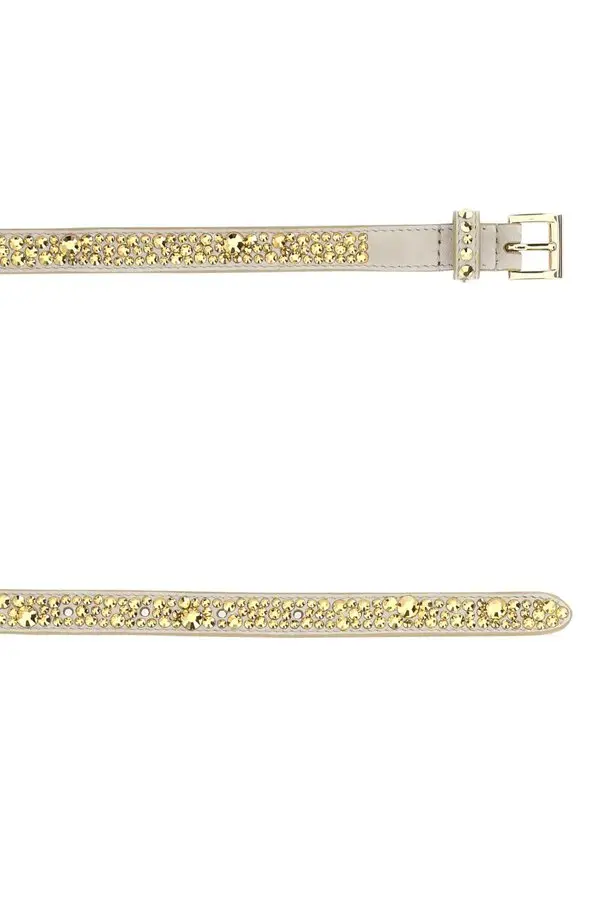 Prada Embellished Suede Belt - Multicolor