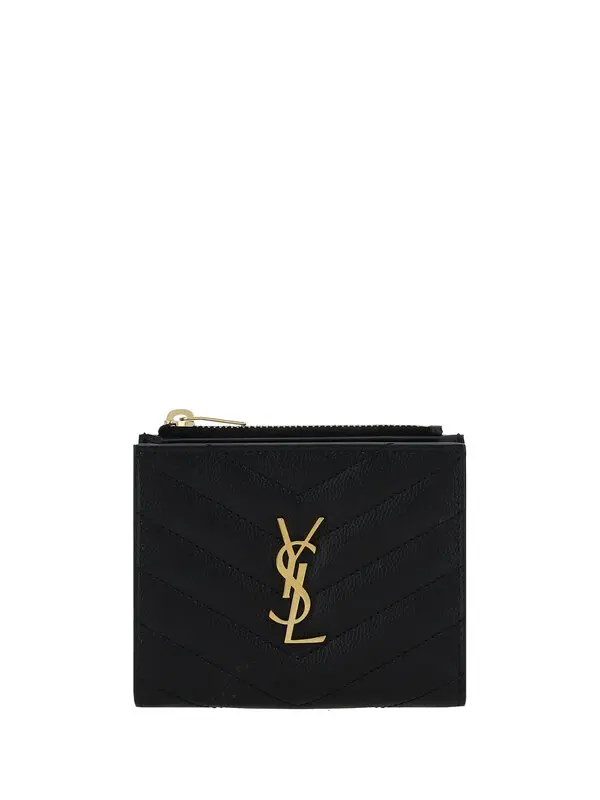 Saint Laurent Leather Wallet - Black