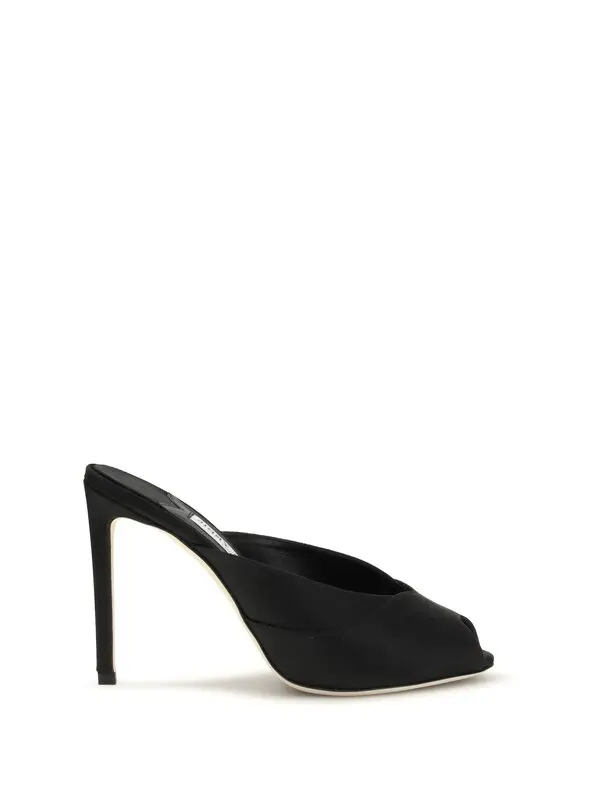 JIMMY CHOO Brigitte Mules Sandals - Black