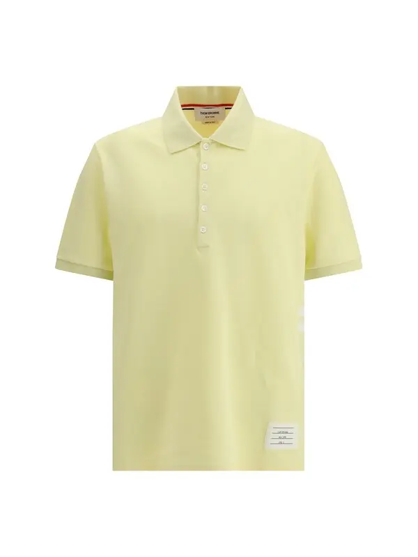 Thom Browne Polo Whit Iconic Bands