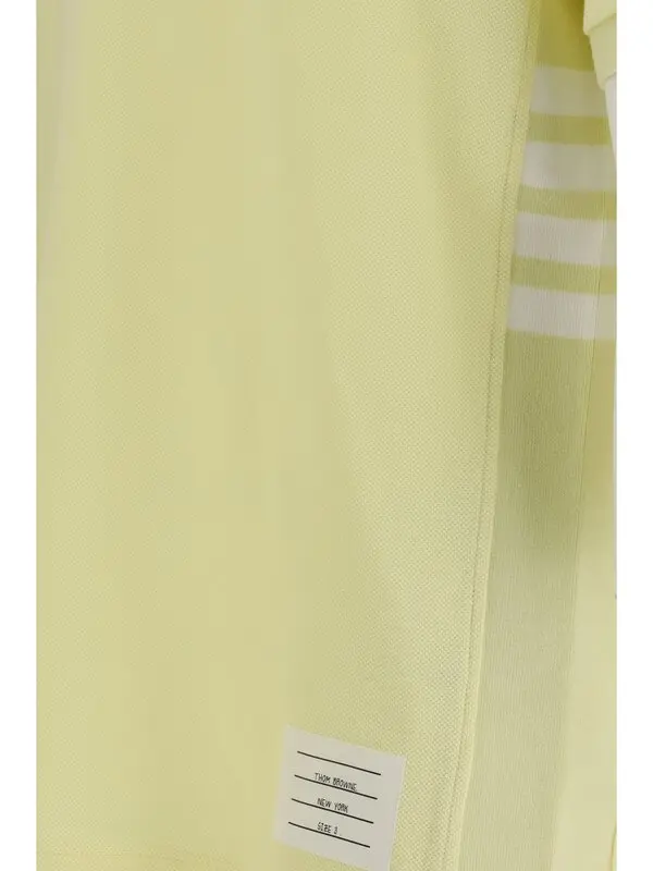 Thom Browne Polo Whit Iconic Bands