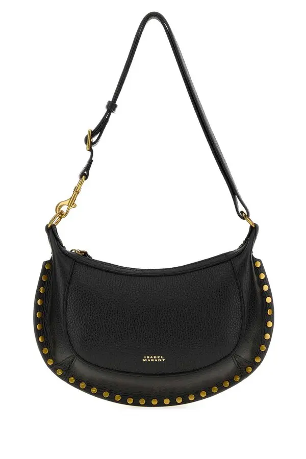 Isabel Marant Étoile Oskan Moon Leather Crossbody Bag With Studs - Black
