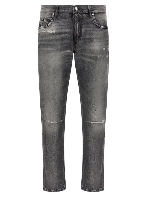 Dolce & Gabbana Distressed Denim Jeans - Gray