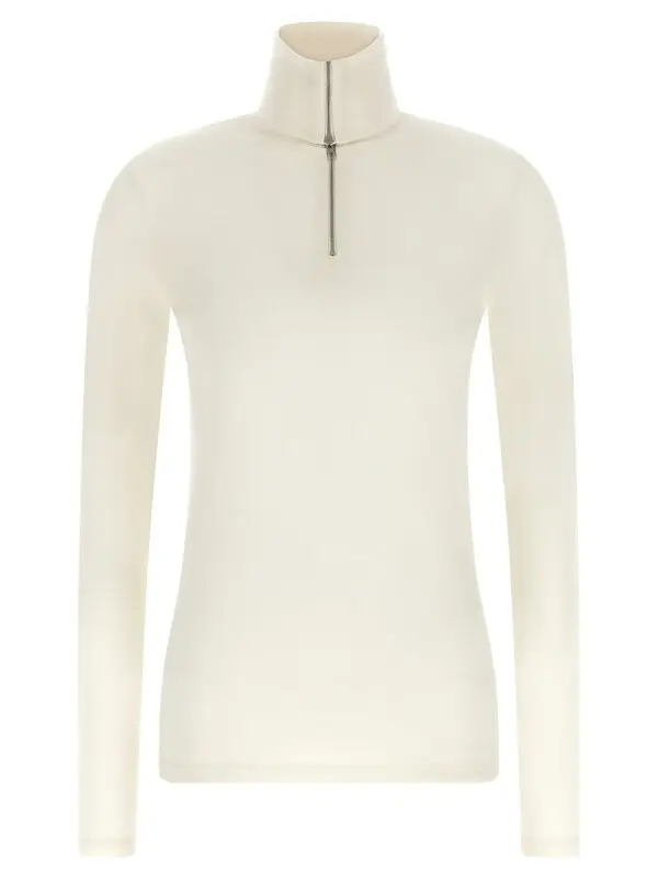 JIL SANDER Half-zip Sweater - White