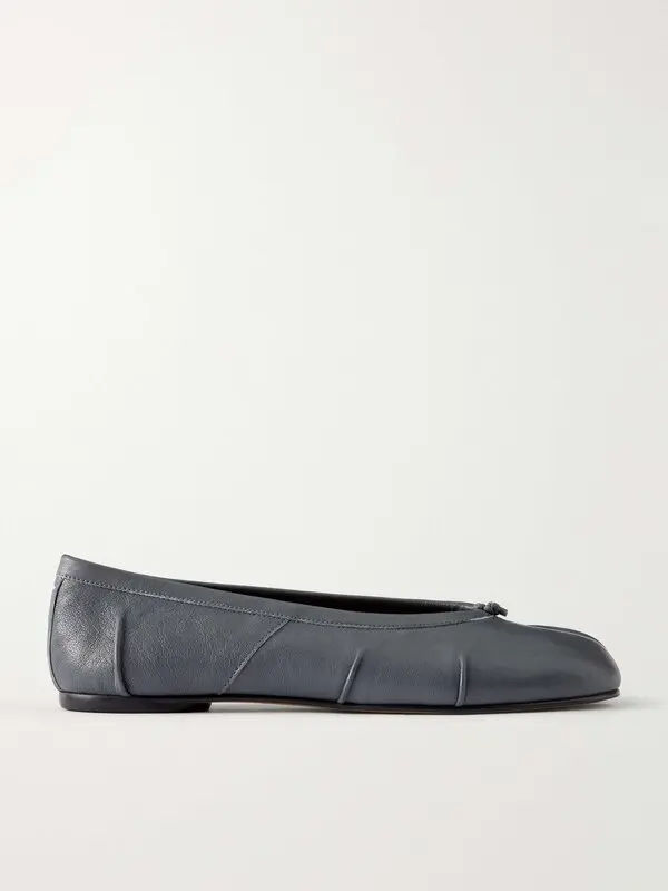 MAISON MARGIELA Tabi Split-toe Textured Leather Ballet Flats