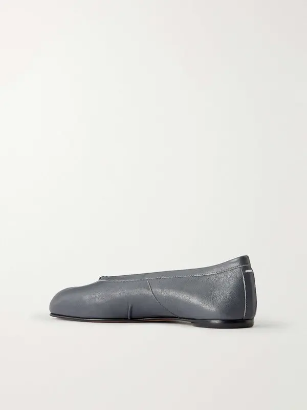 MAISON MARGIELA Tabi Split-toe Textured Leather Ballet Flats