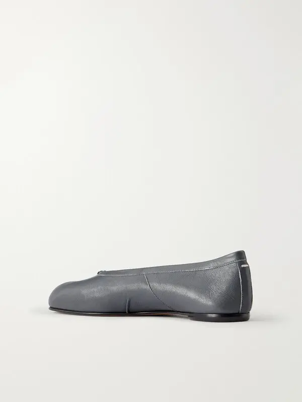MAISON MARGIELA Tabi Split-toe Leather Ballet Flats - Gray
