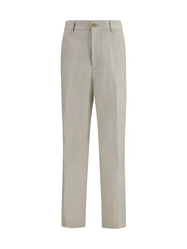 Dries Van Noten Linen And Cotton Blend Pants - Cream