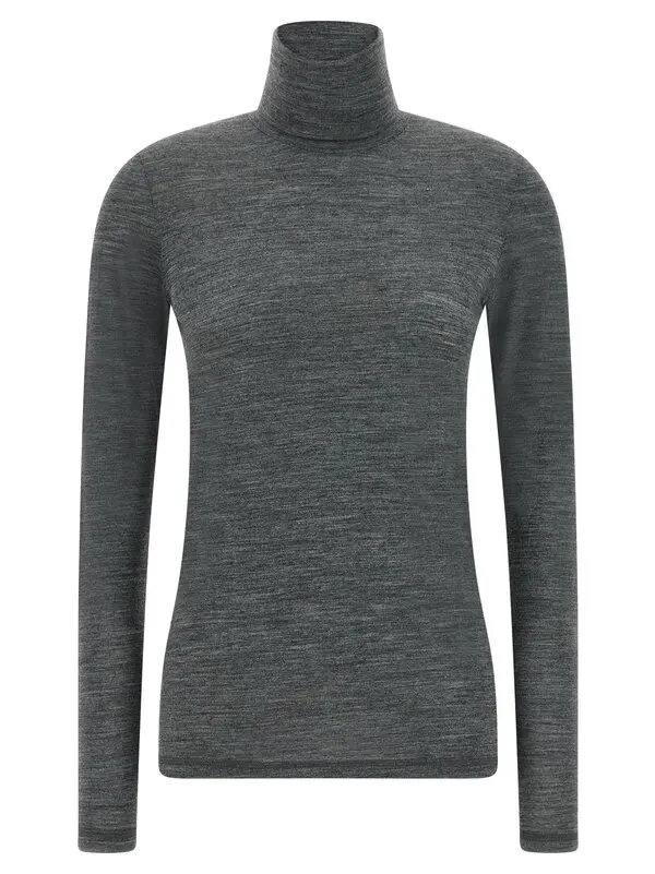 JIL SANDER High Neck T-shirt - Gray