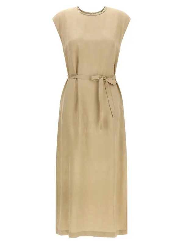 Peserico Fluid Viscose Dress - Cream