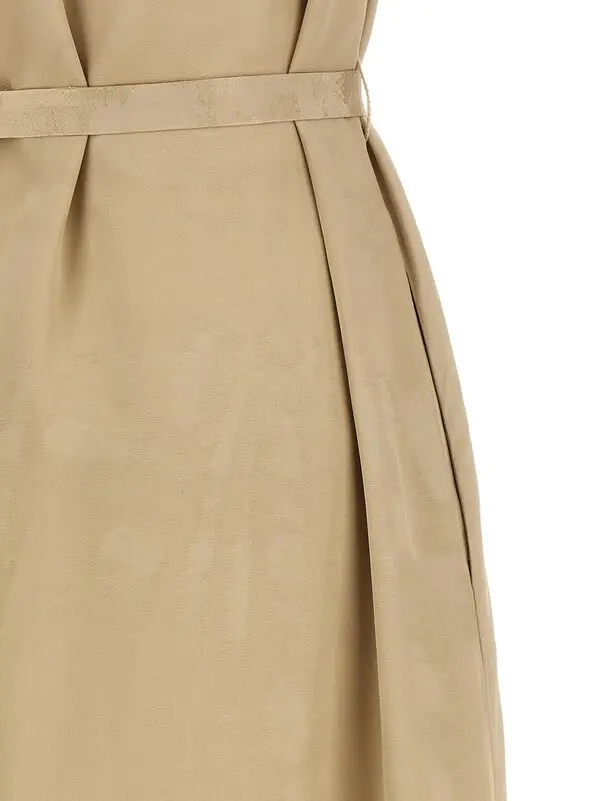 Peserico Fluid Viscose Midi Dress With Belt