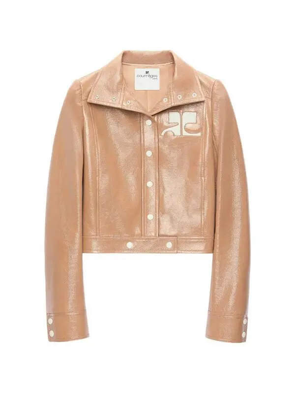 COURREGES Re-edition Cropped Vinyl Jacket