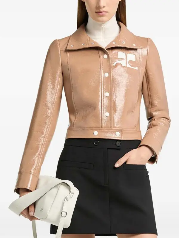 COURREGES Re-edition Cropped Vinyl Jacket