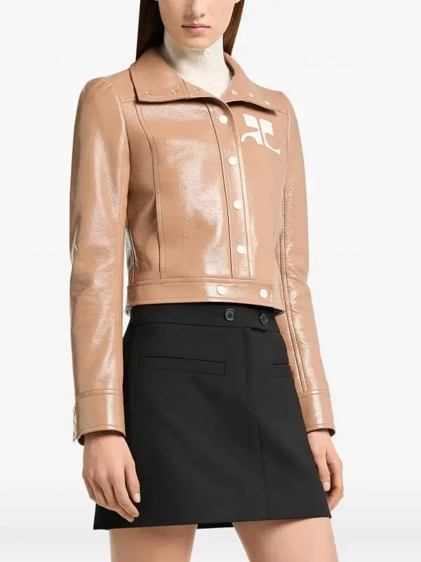 COURREGES Re-edition Cropped Vinyl Jacket