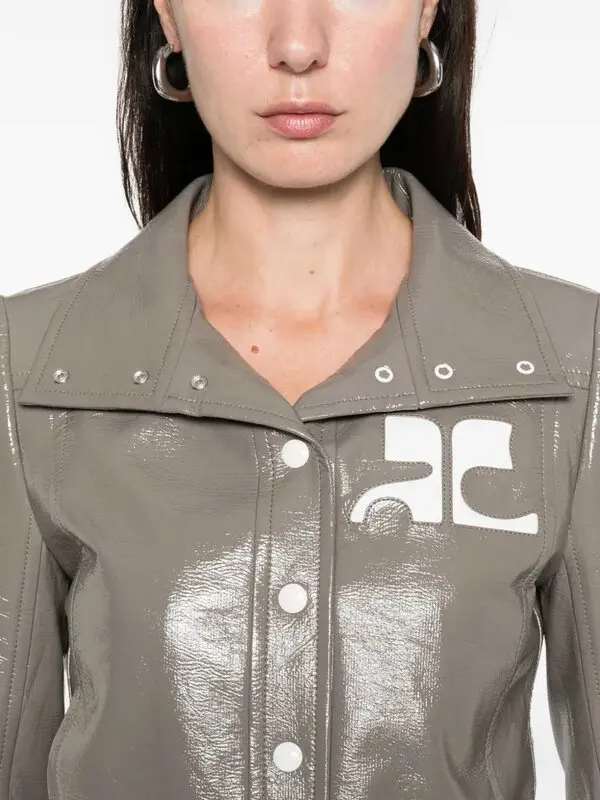 COURREGES Re-edition Cropped Vinyl Jacket