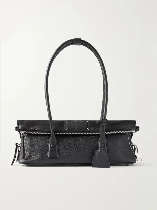 MAISON MARGIELA East West Leather Shoulder Bag - Black