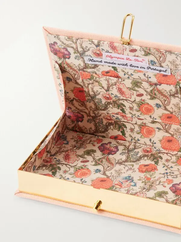 OLYMPIA LE-TAN Good Luck" Embroidered Book Clutch