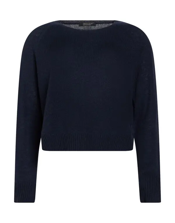 ARAGONA Cashmere Ribbed Knit Crewneck Sweater