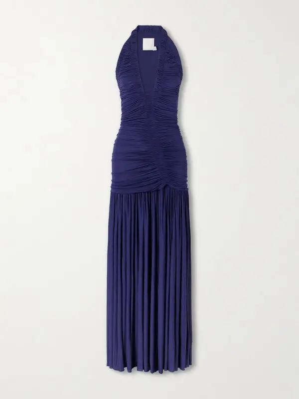 Christopher Esber Orion Gathered Jersey Gown - Blue